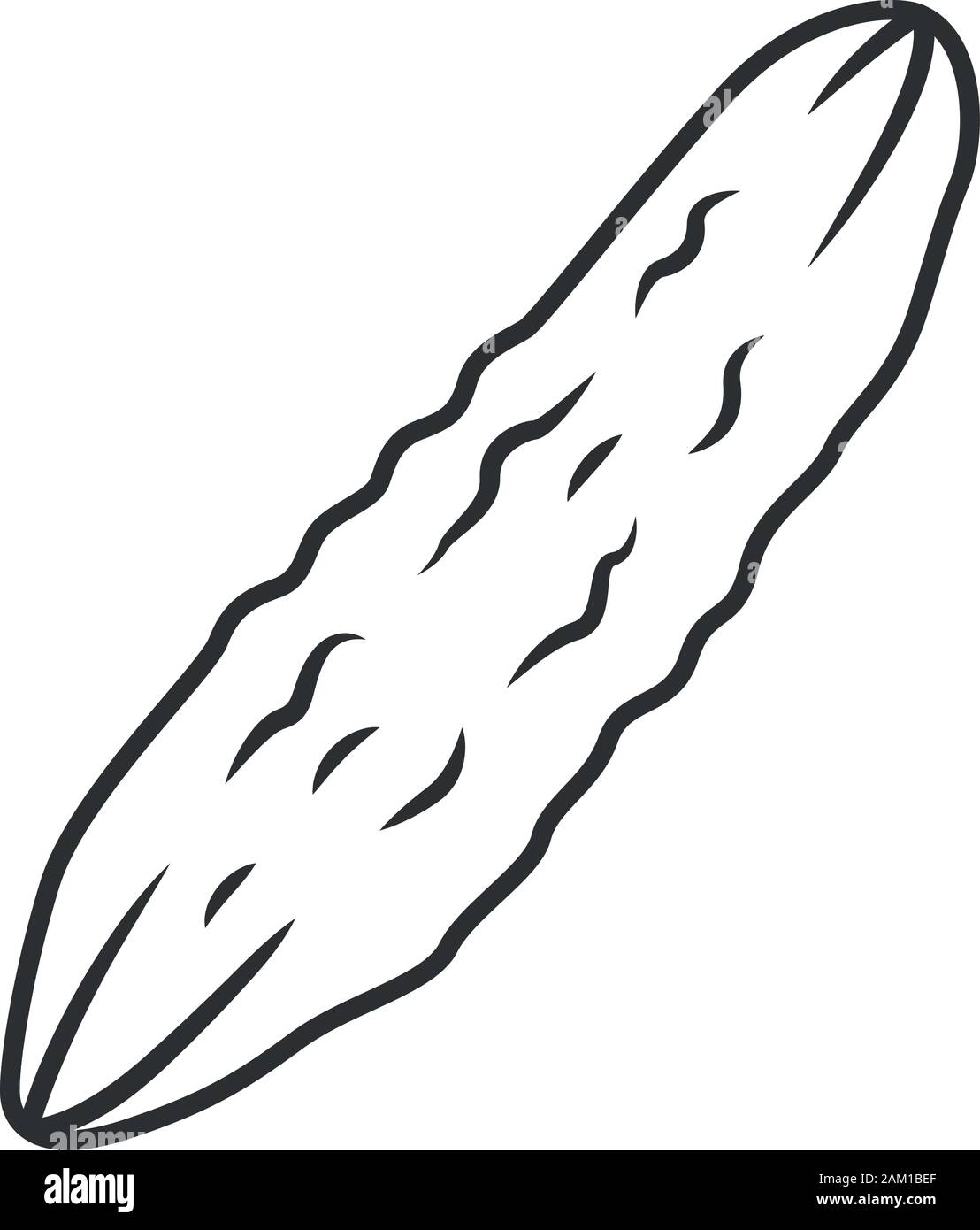 Cucumber linear icon. Vegetable. Agriculture plant. Salad ingredient ...