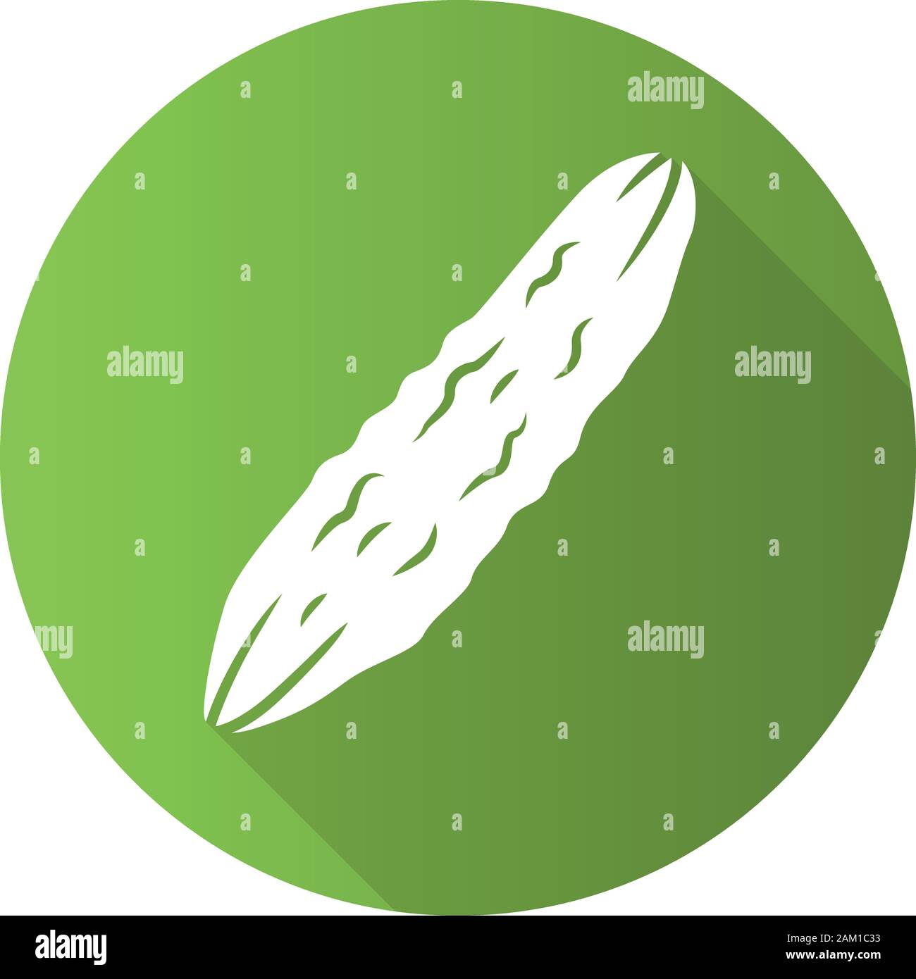 Cucumber flat design long shadow glyph icon. Agriculture plant. Salad ...