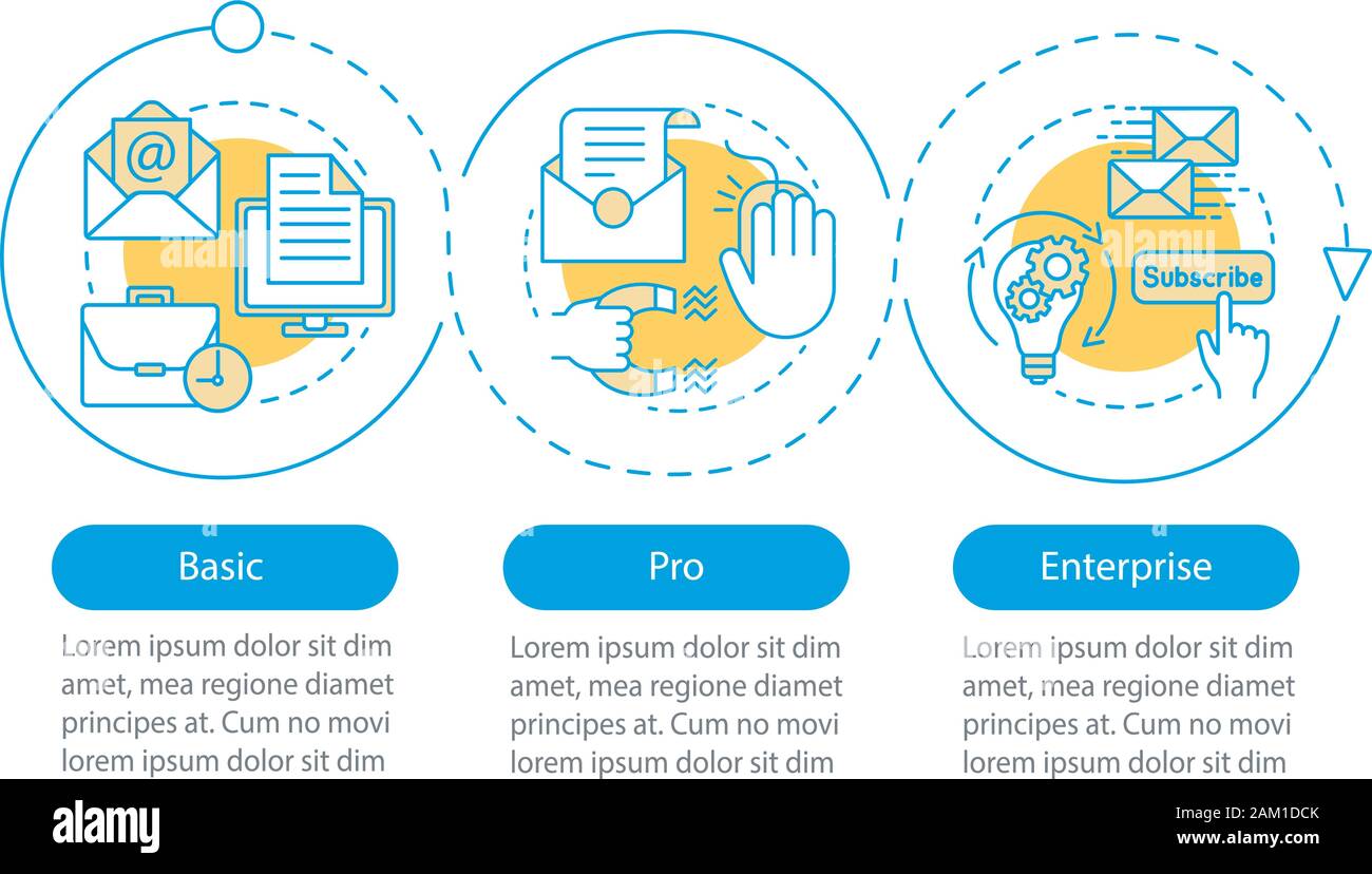 Email marketing subscription vector infographic template. Business ...