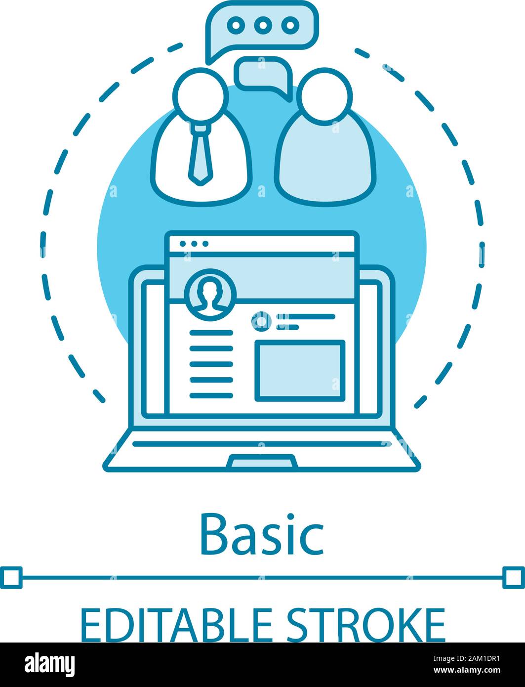 Basic concept icon. Digital marketing tool subscription tariff idea ...