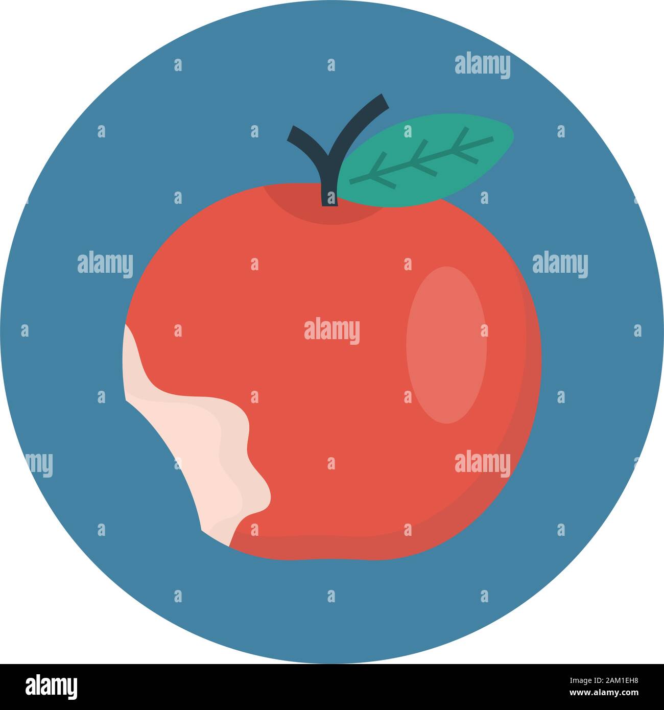 Bite of fruit Stock Vector Images - Alamy
