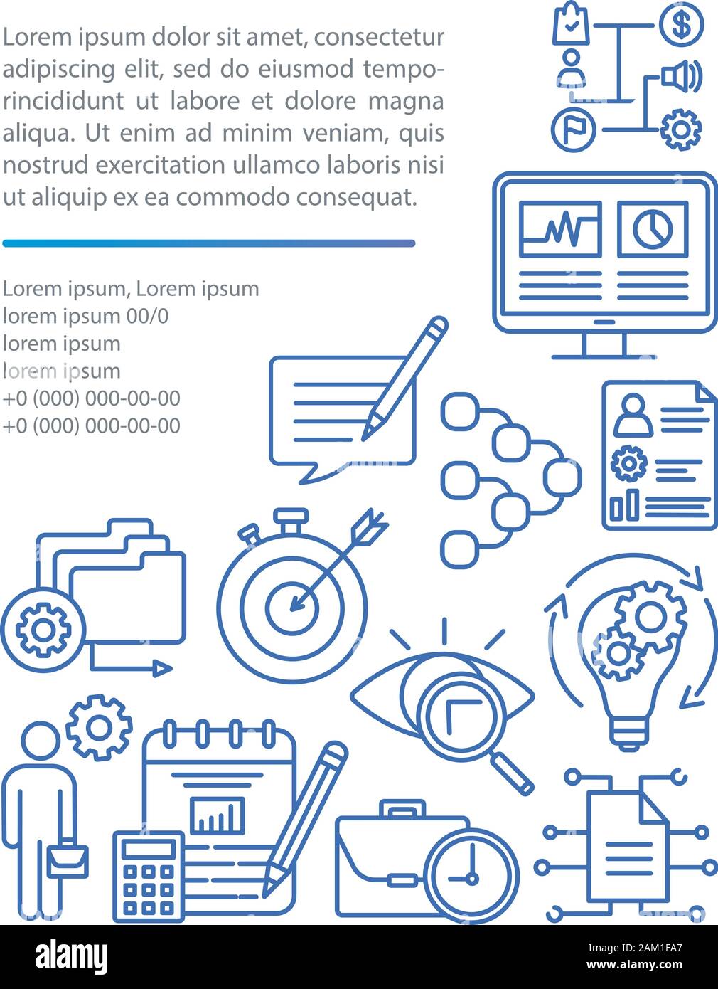 Evaluation, assessment white background article page vector template ...