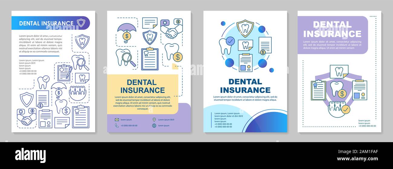 Dental insurance brochure template layout. Guaranteed savings. Flyer ...