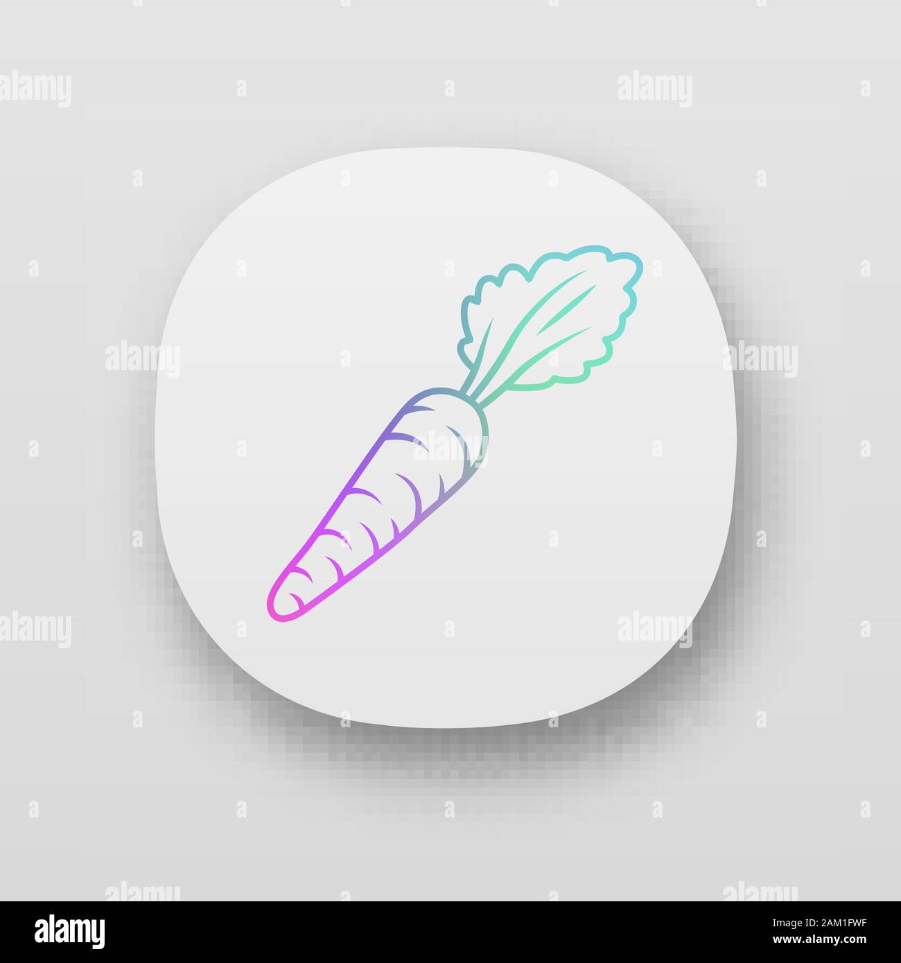 Carrot app icon. Agriculture plant. Salad ingredient. Vegetable farm ...