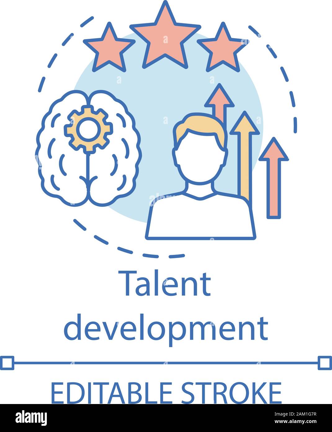 Talent development concept icon. Personal growth, inspiration ...