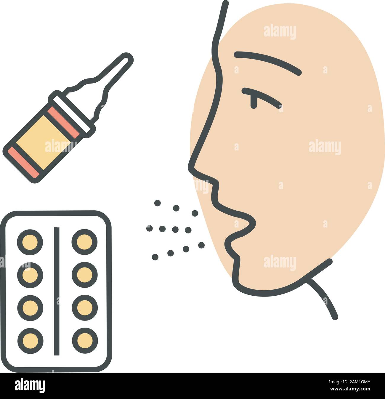 Rhinitis drawing hi-res stock photography and images - Alamy