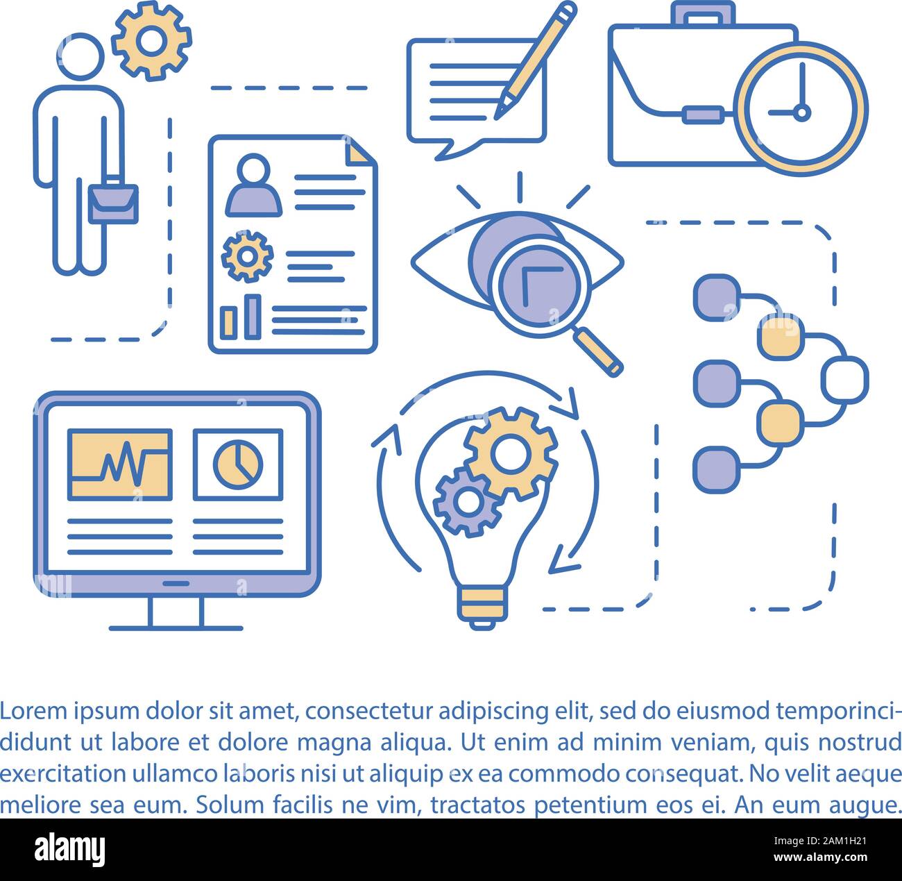 Data analysis article page vector template. Brochure, magazine, booklet design element with ...