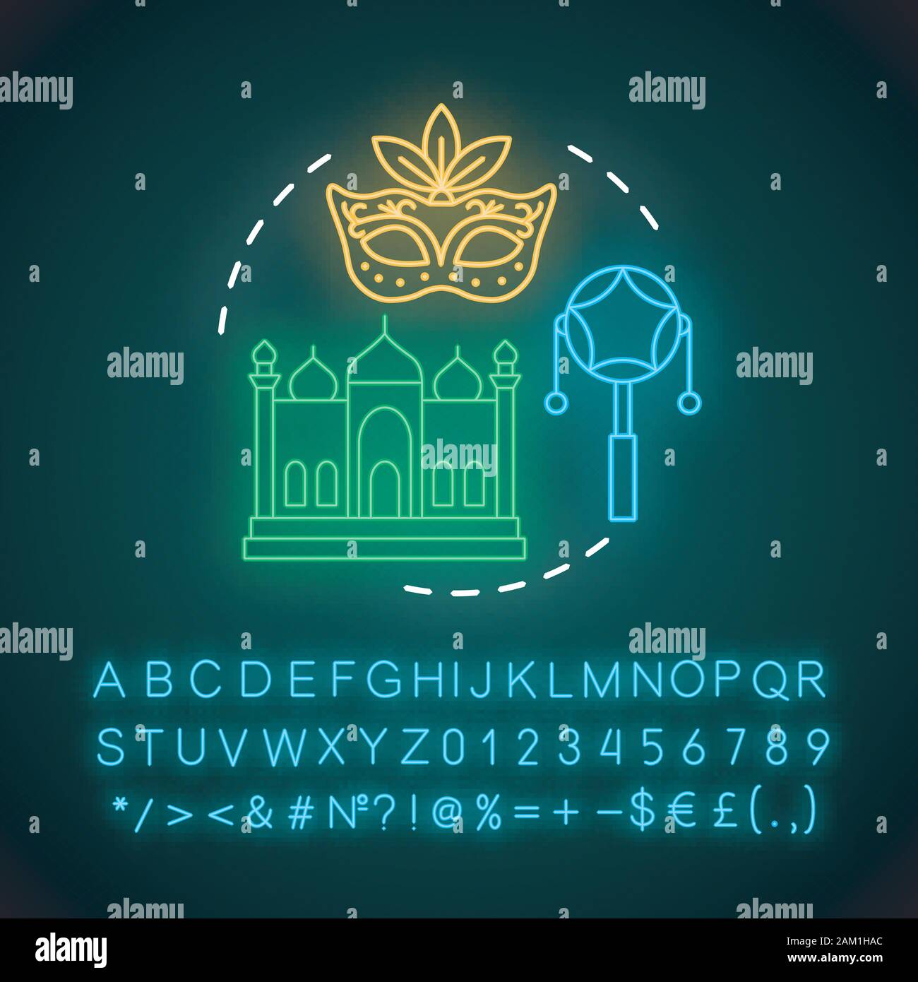 Cultural travel neon light concept icon. Travel experience idea ...