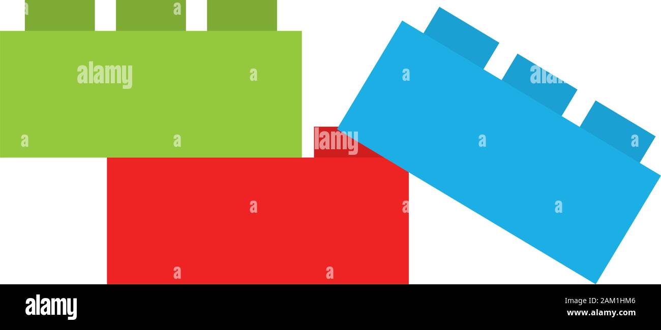 Isolated lego tokens. Children toy - Vector illustration design Stock ...