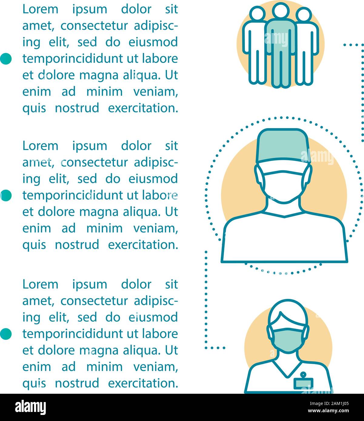 Physician article page vector template. Medical practitioner. Brochure ...