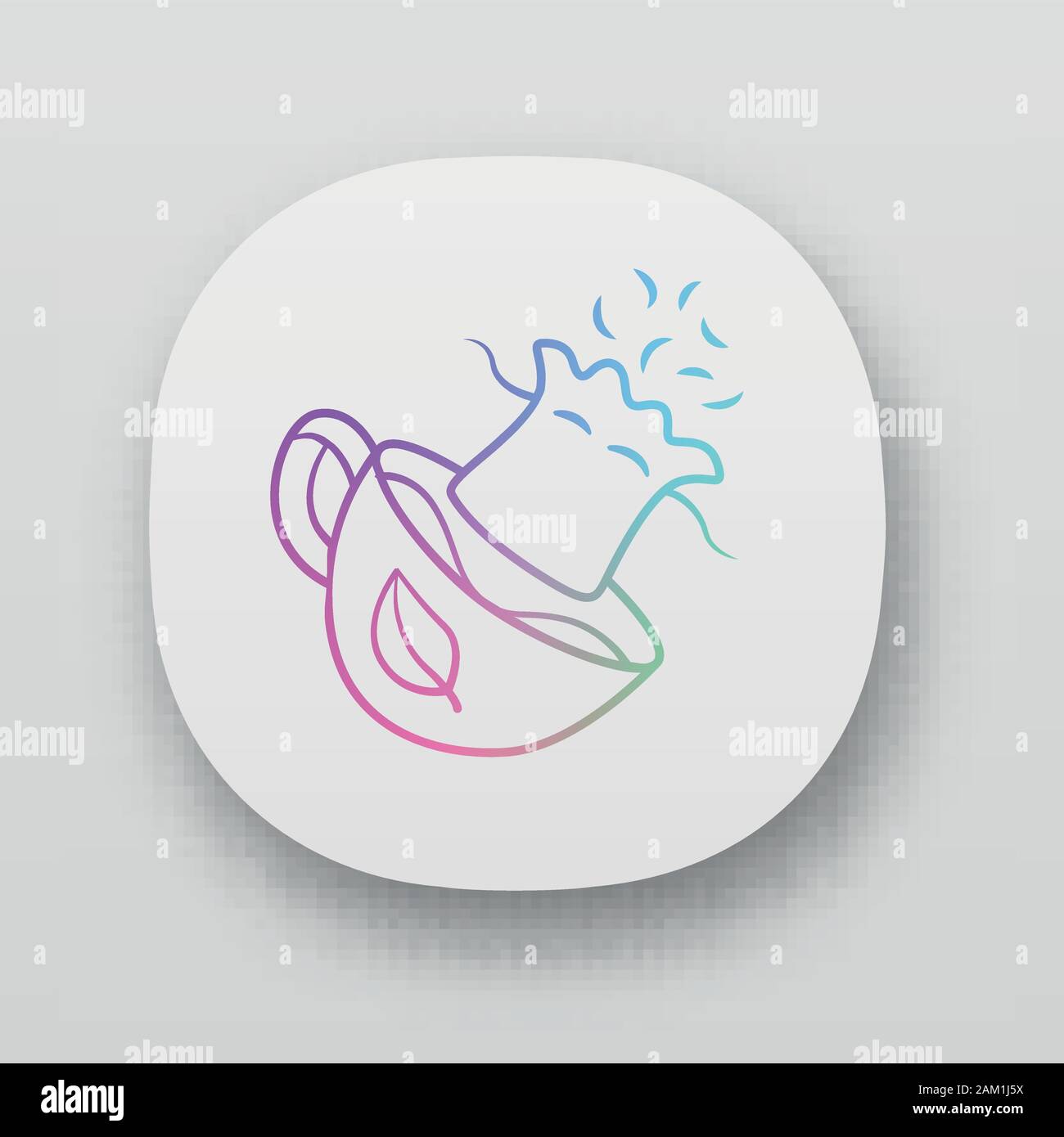 Reusable tea bag app icon. Zero waste recyclable container for tea ...