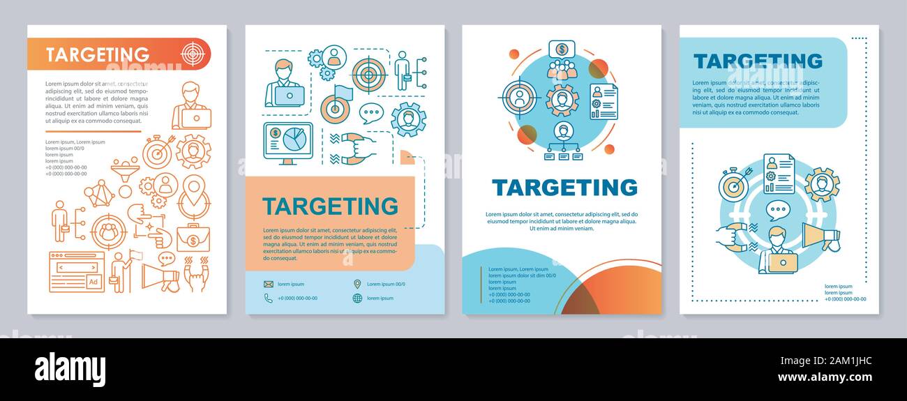 Targeting brochure template layout. Flyer, booklet, leaflet print ...