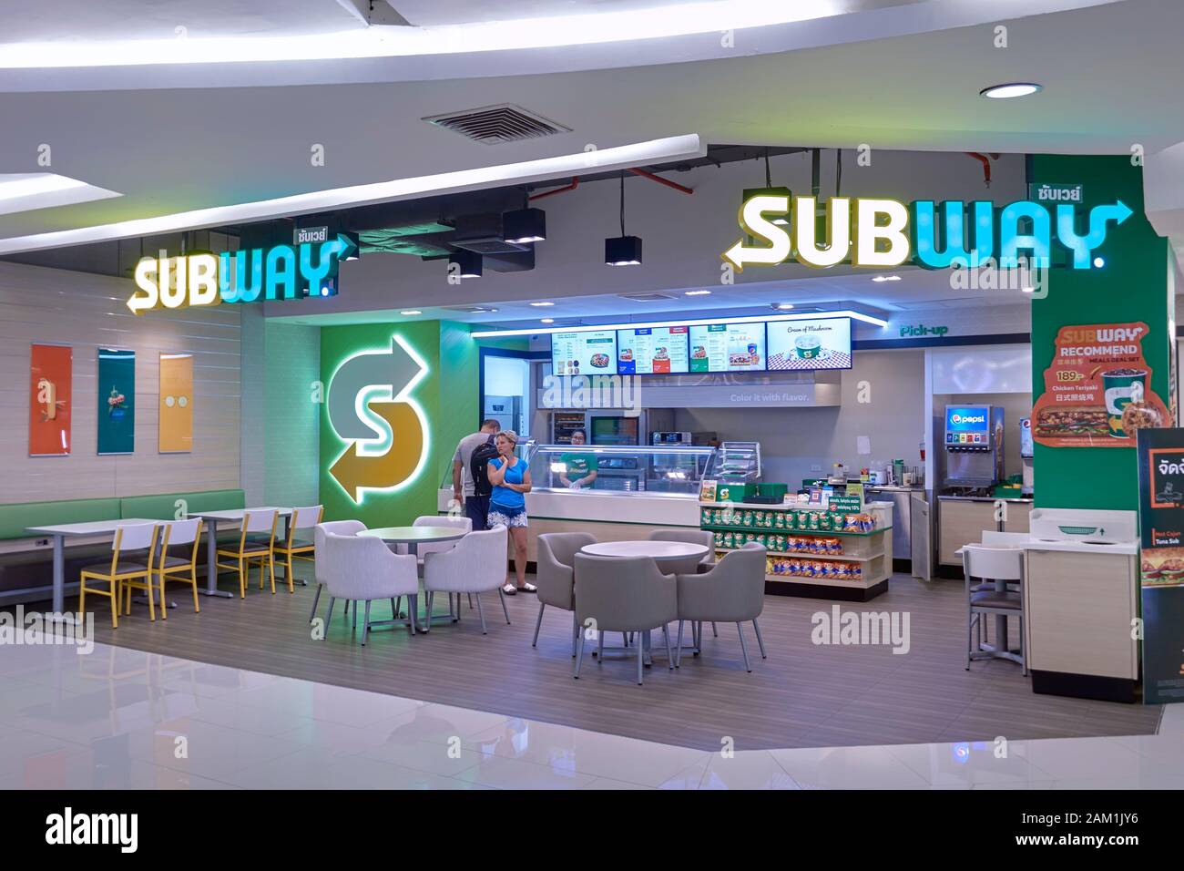 Inside Subway Restaurant Interior