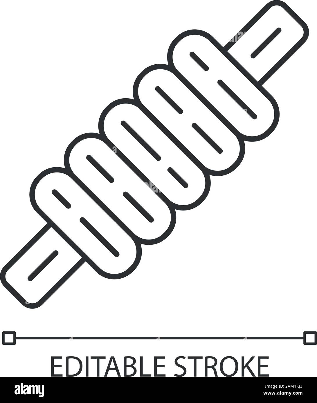 Cricket bail linear icon. Sport equipment. Top part of wicket ...