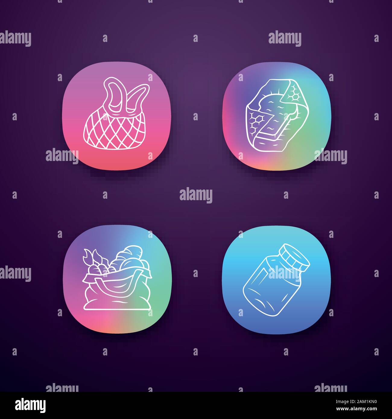 Mesh produce bag Stock Vector Images - Alamy