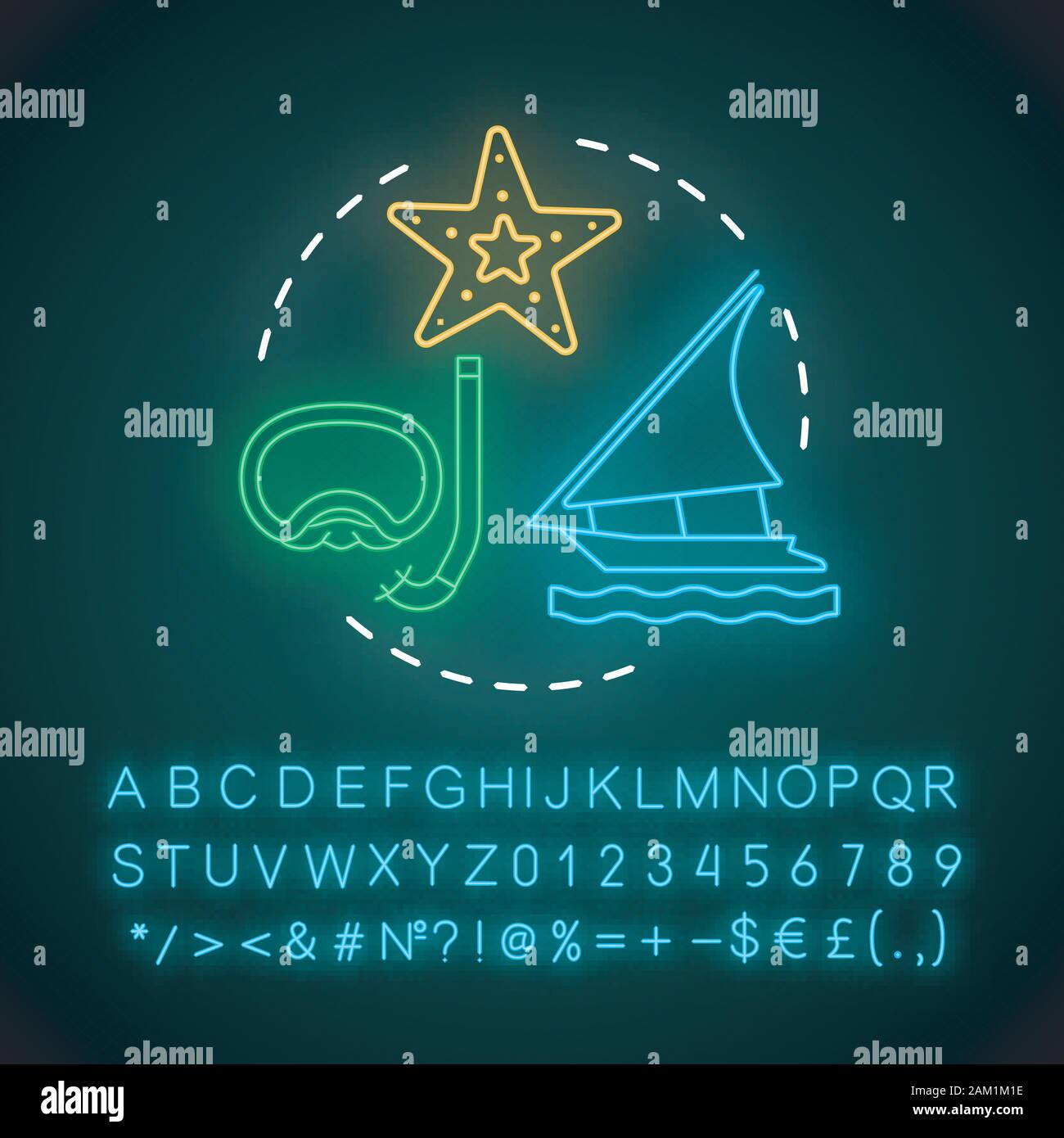 Small ship expedition neon light concept icon. Travel experience idea ...