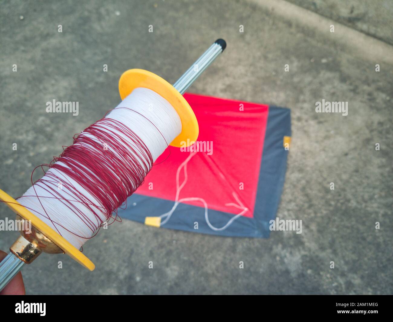 Jaipur, Rajasthan , Circa 2020 - Photograph of a colourful reel of ...