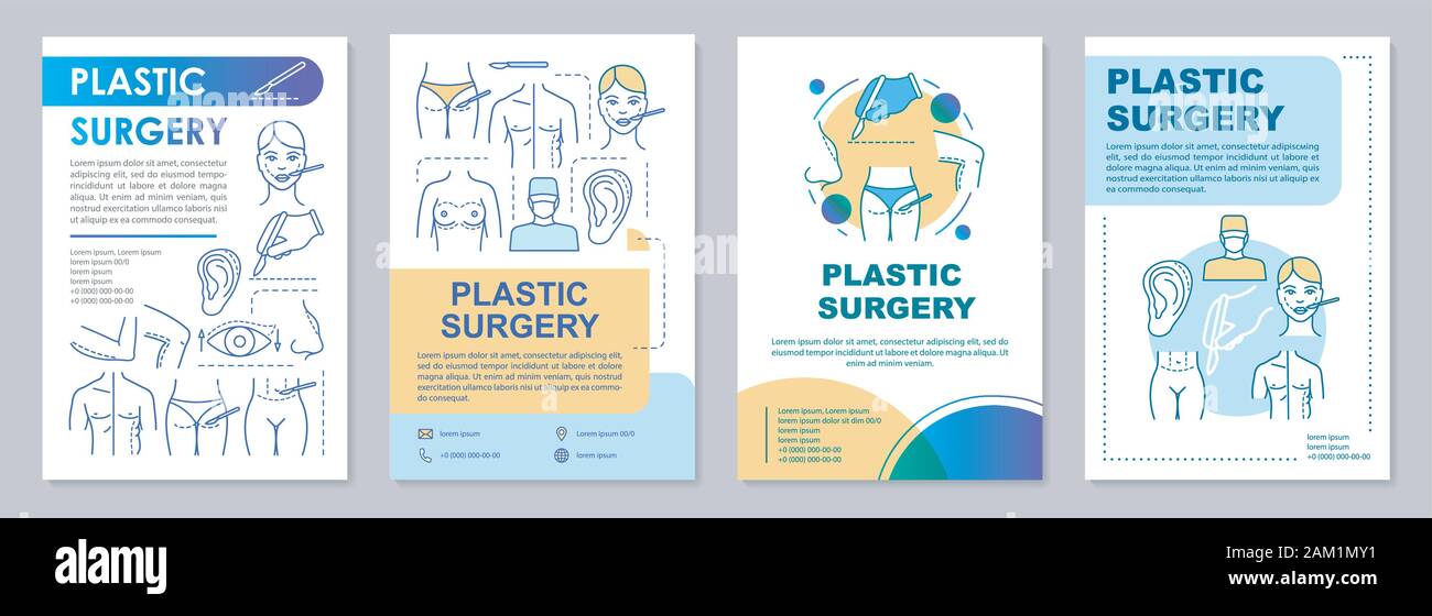 Reconstructive plastic surgery brochure template layout. Flyer, booklet ...