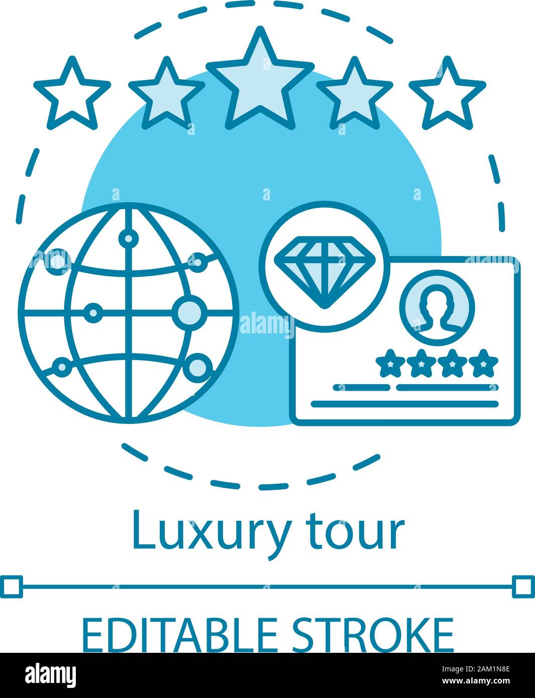 Luxury tour concept icon. Travel style idea thin line illustration. All ...