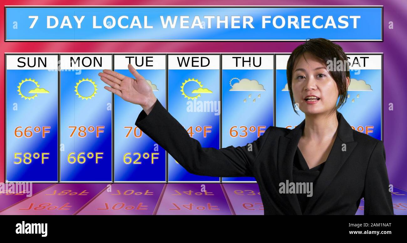 Weather chart reporter hi-res stock photography and images - Alamy