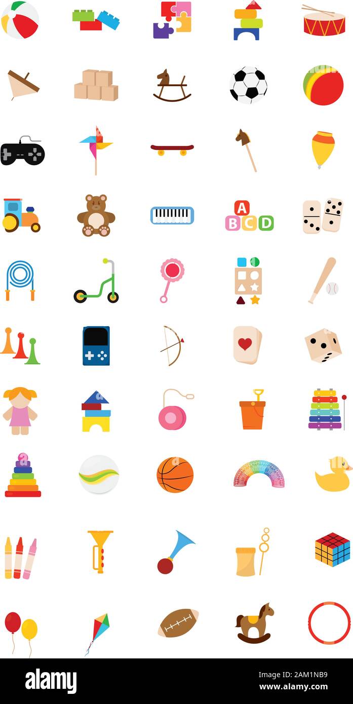 Set of toys icons Stock Vector Image & Art - Alamy