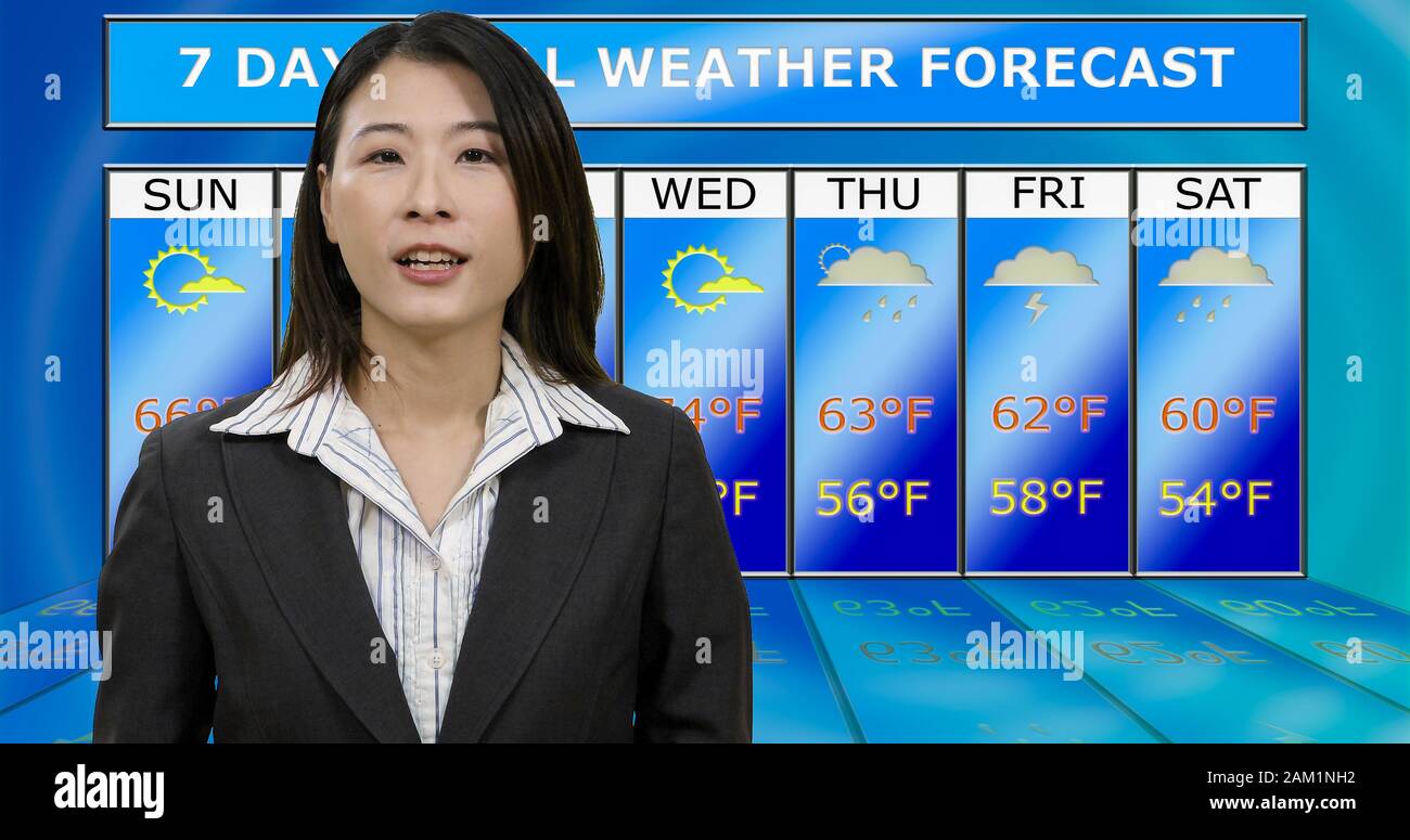 Meteorologist television screen hi-res stock photography and images - Alamy