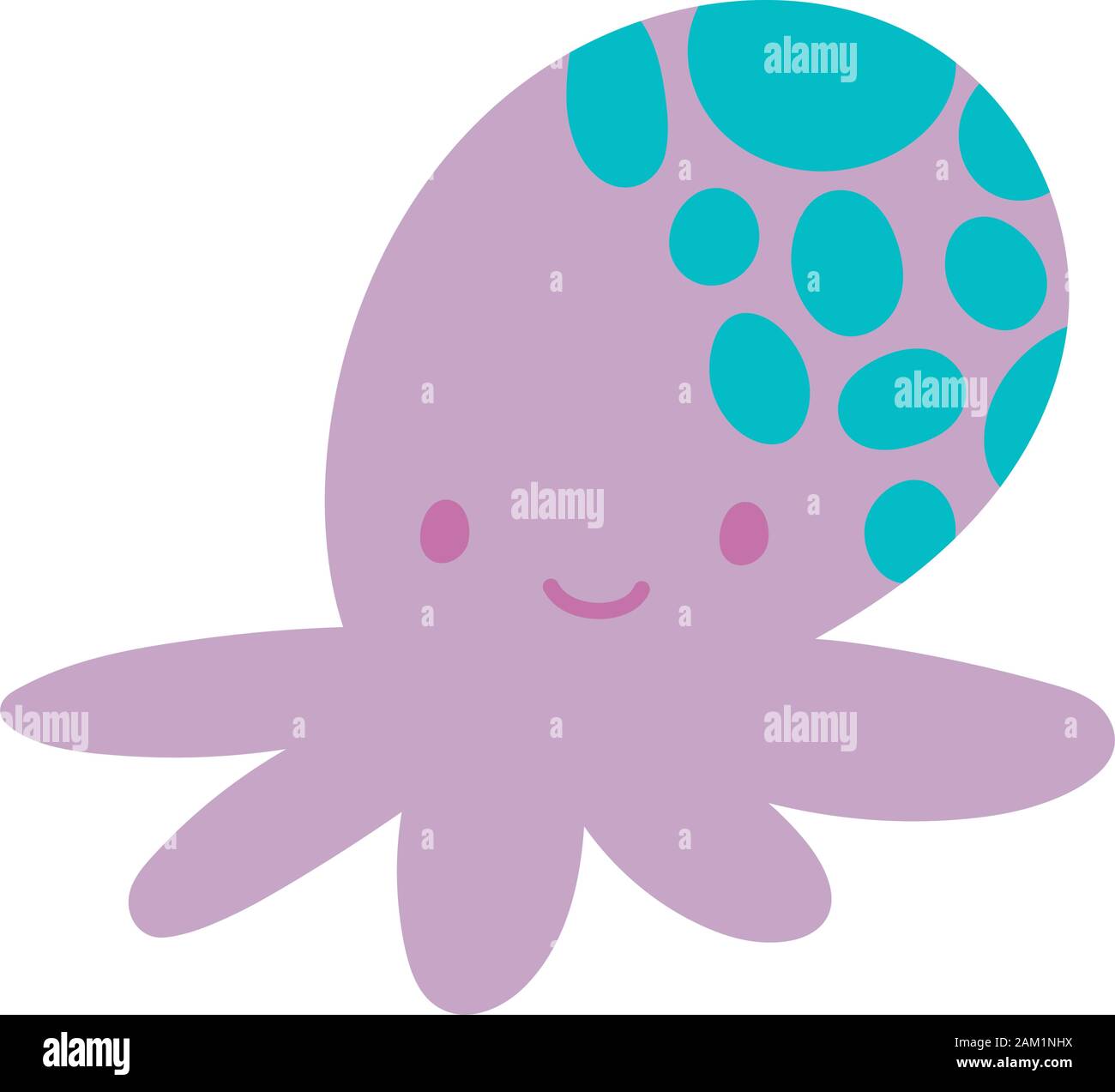 cute octopus animal toy kids cartoon vector illustration Stock Vector ...