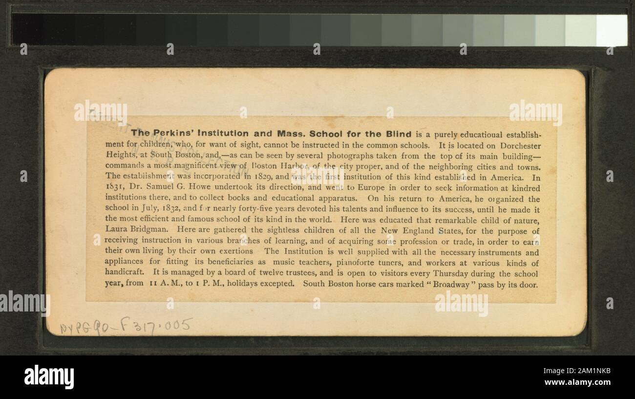 The Perkins Insitiution and Mass School for the Blind The Perkins ...