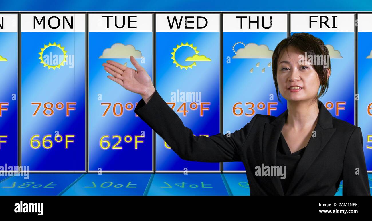 Weather chart reporter hi-res stock photography and images - Alamy