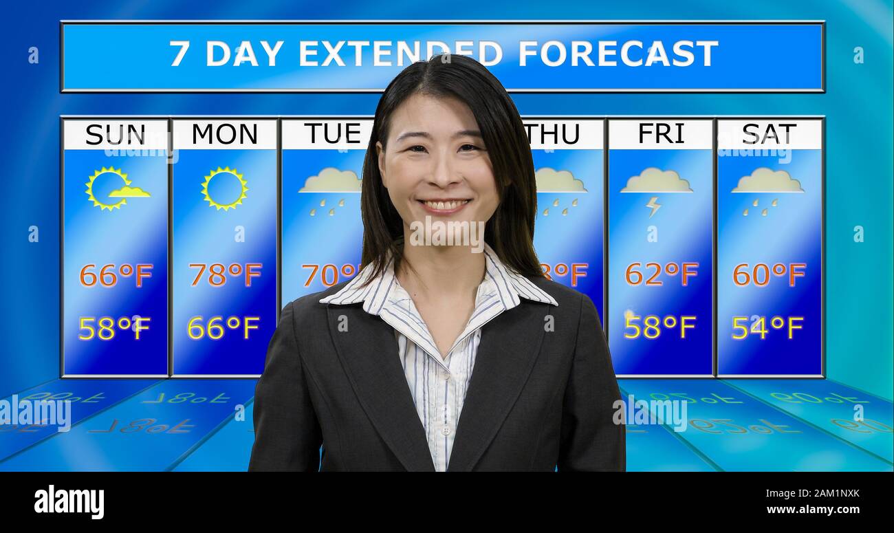 Weather forecaster tv hi-res stock photography and images - Alamy