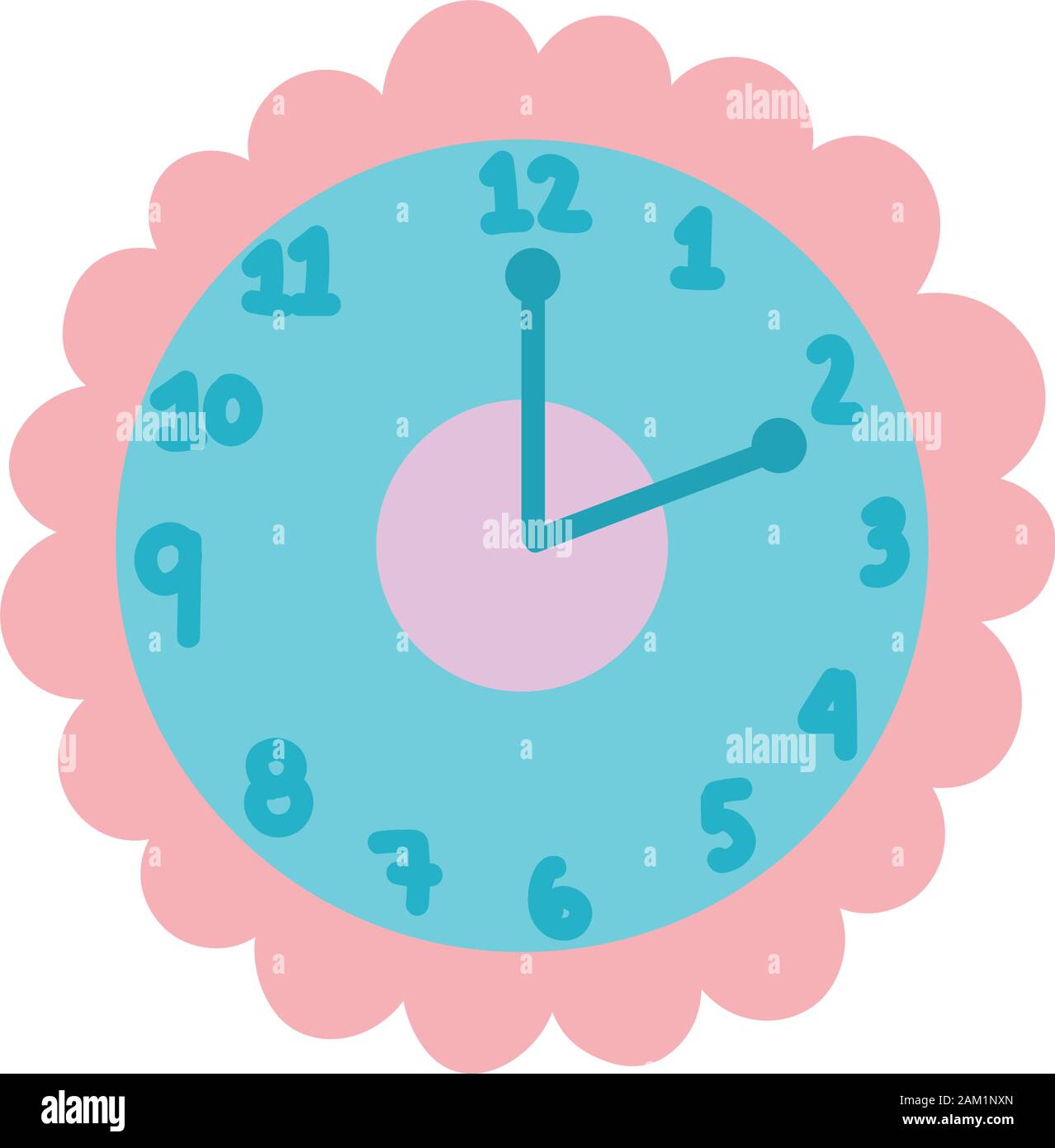 Charming Clock Vector Pics Clock Timer Isolated Cute Kawaii Cartoon
