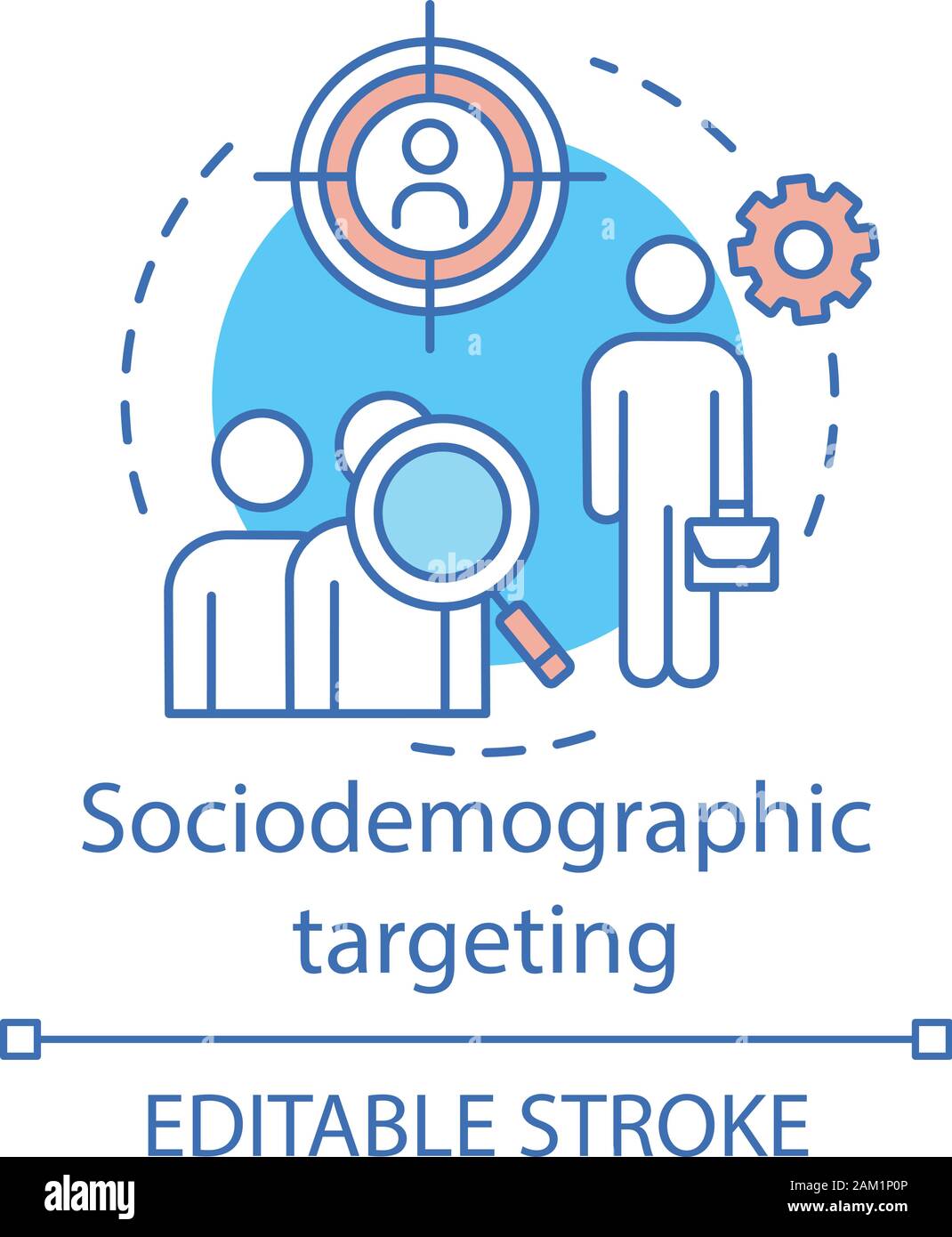 Sociodemographic targeting concept icon. Audience segmentation idea ... Sociodemographic targeting concept icon. Audience segmentation idea ...