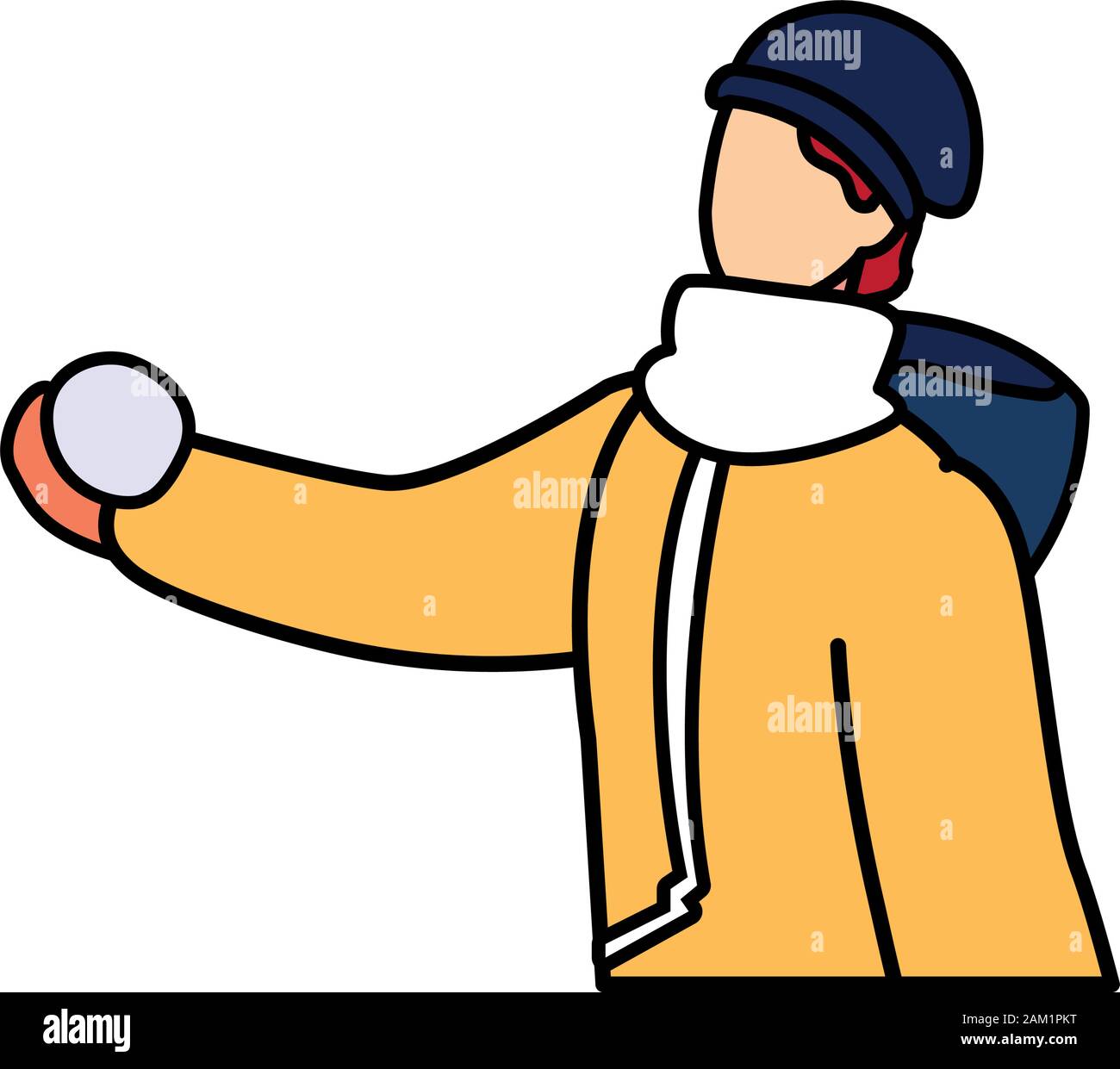 man with winter clothes on white background vector illustration design ...