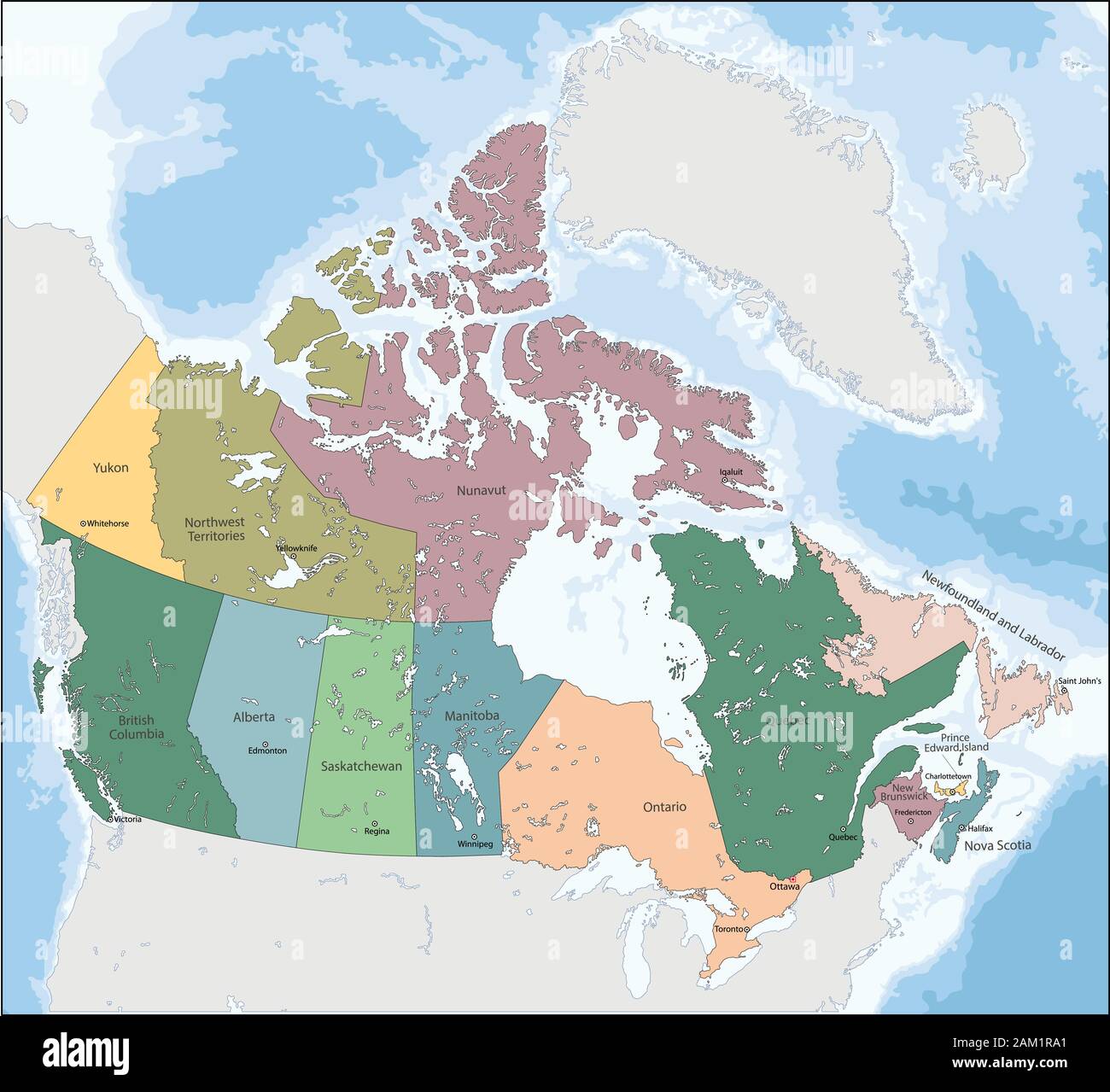 Vector illustration map of Canada Stock Vector Image & Art - Alamy