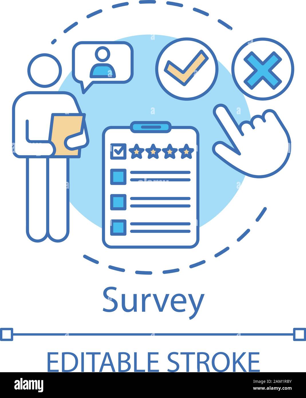 Survey Icon Blue