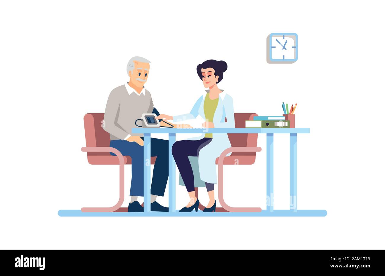 Checking pulse arm Stock Vector Images - Alamy