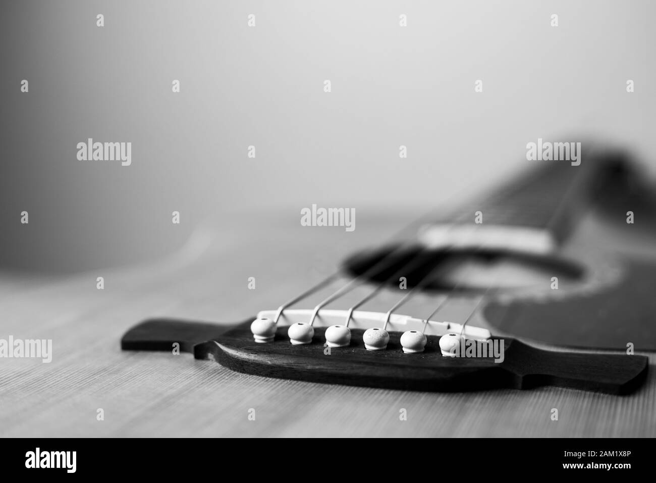 Closeup acoustic guitar on white background. Acoustic guitar that is ...