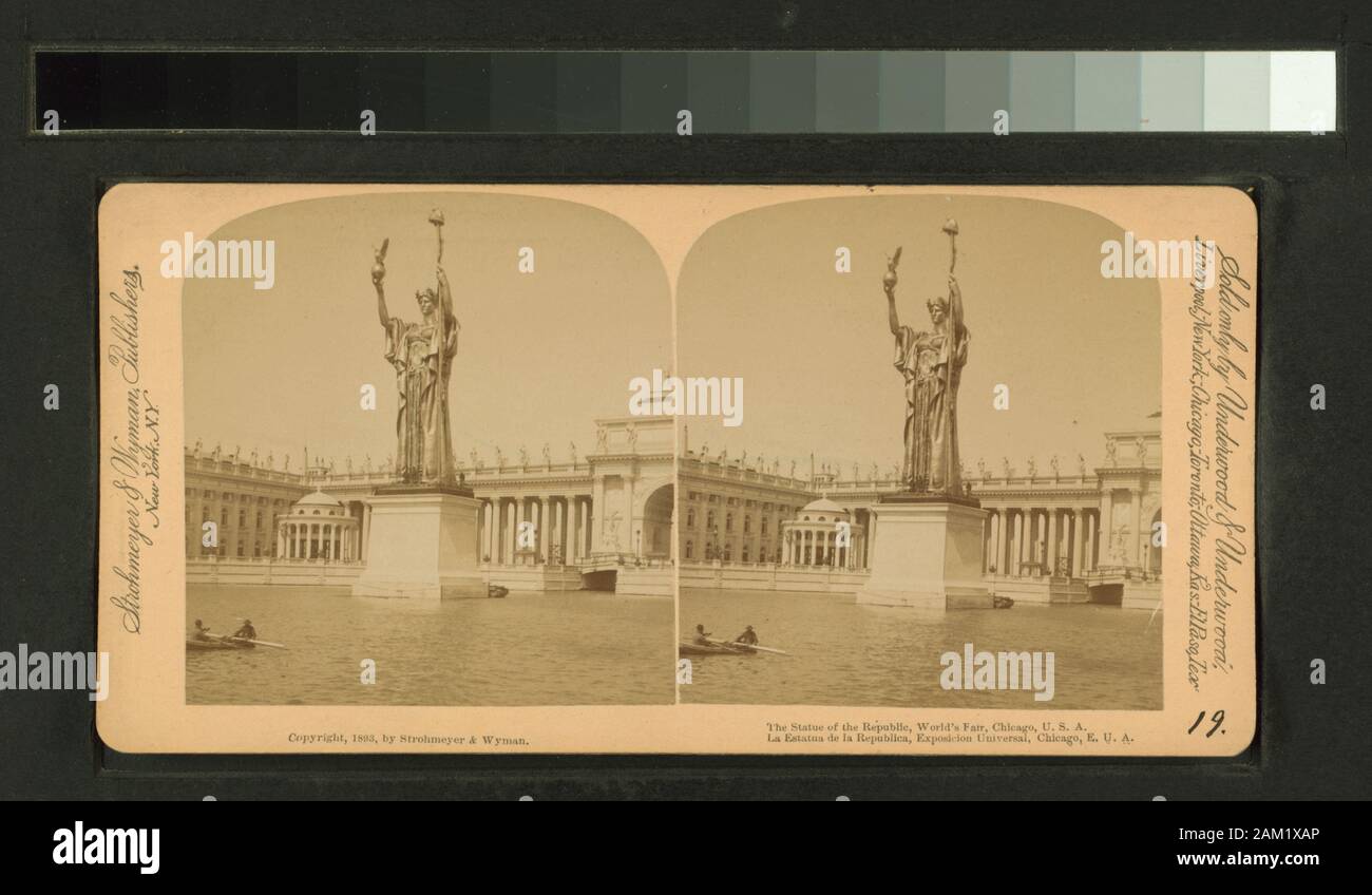 The Statue of the Republic, World's Fair, Chicago, USA by Strohmeyer ...
