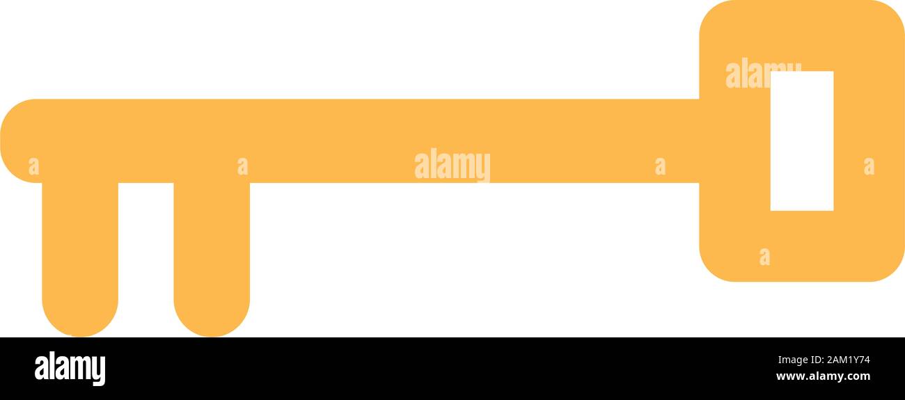 golden key on white background vector illustration design Stock Vector ...