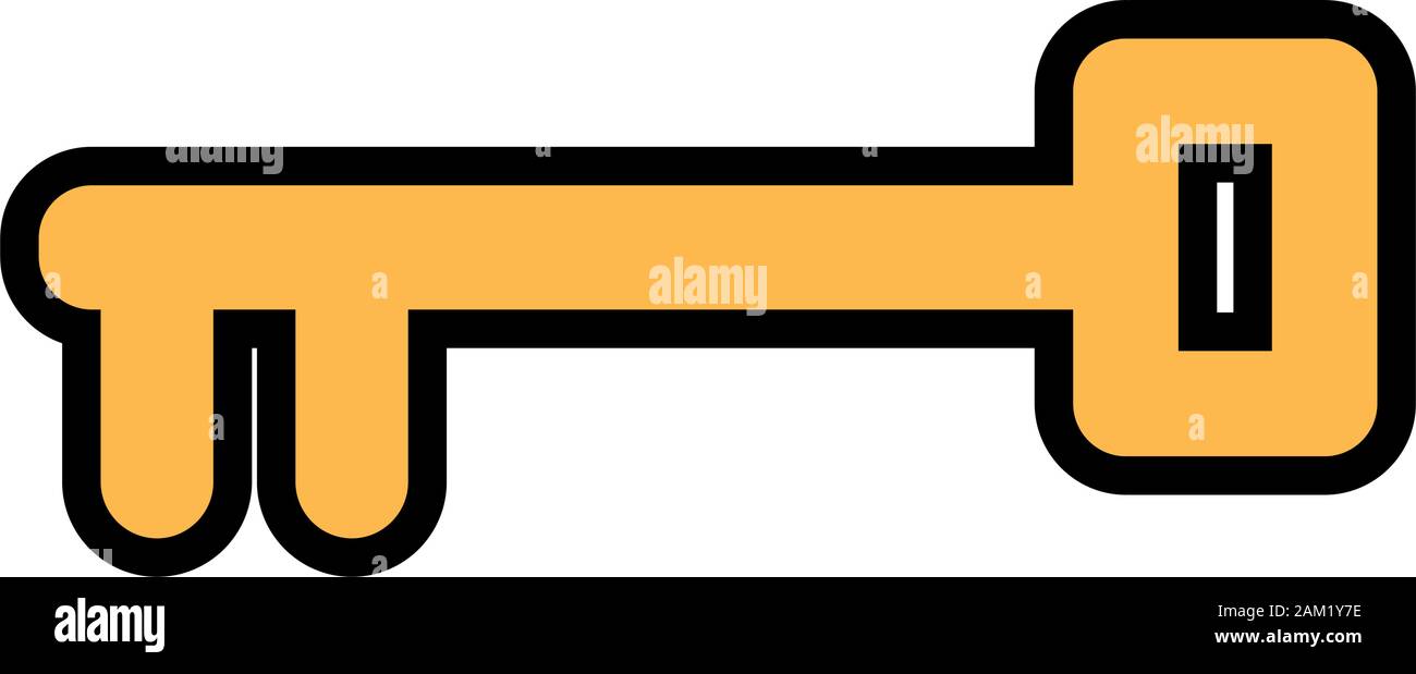 golden key on white background vector illustration design Stock Vector ...