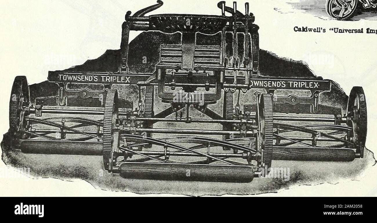 Triplex horse lawn mower hi-res stock photography and images - Alamy