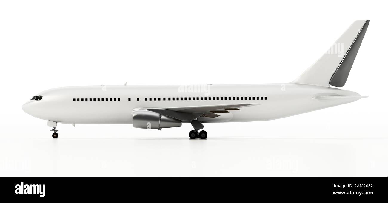 Generic airplane isolated on white background. 3D illustration Stock ...