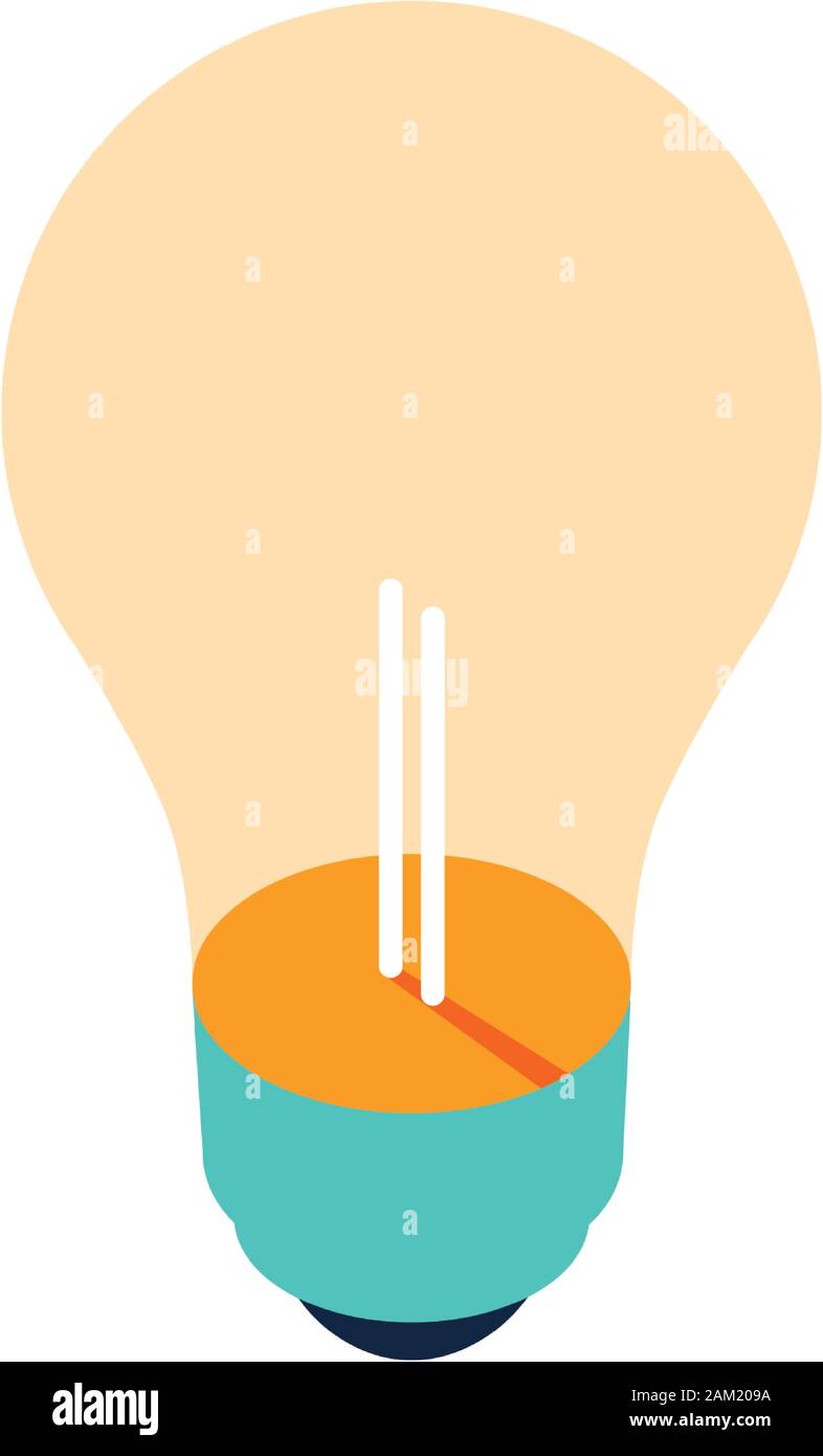 light bulb on white background vector illustration design Stock Vector ...