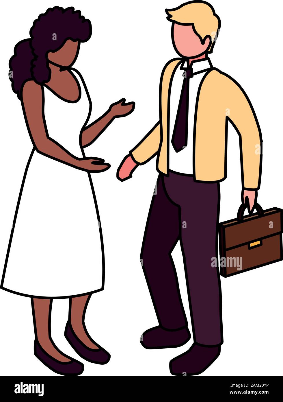 people of business standing on white background vector illustration ...