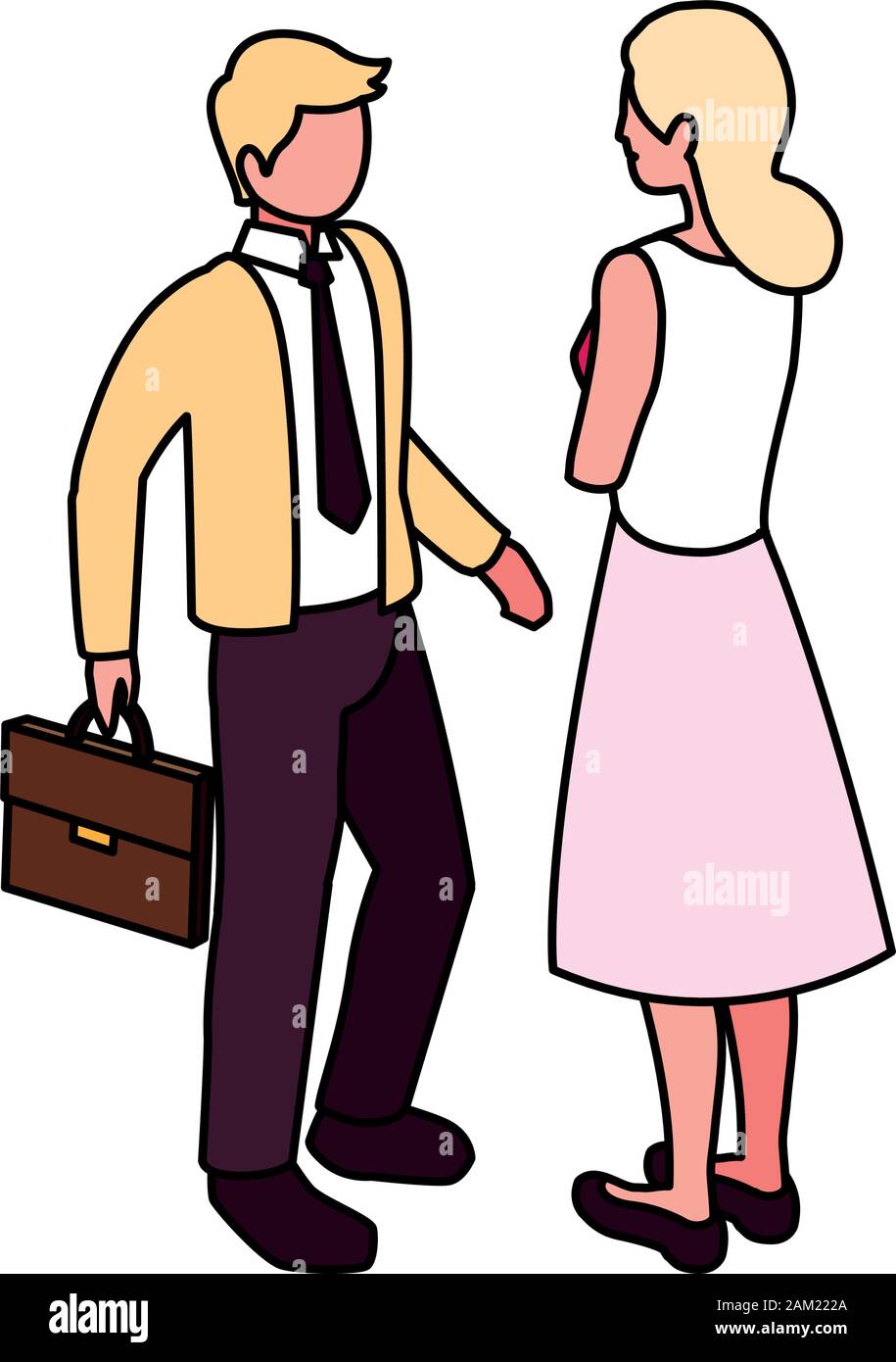 people of business standing on white background vector illustration ...
