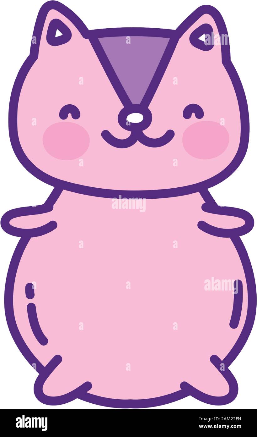 cute squirrel smiling animal cartoon vector illustration Stock Vector ...