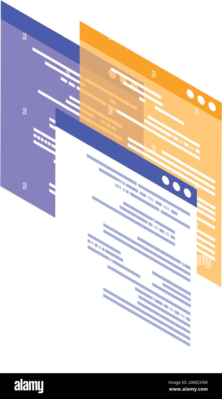 web programming process on white background vector illustration design ...