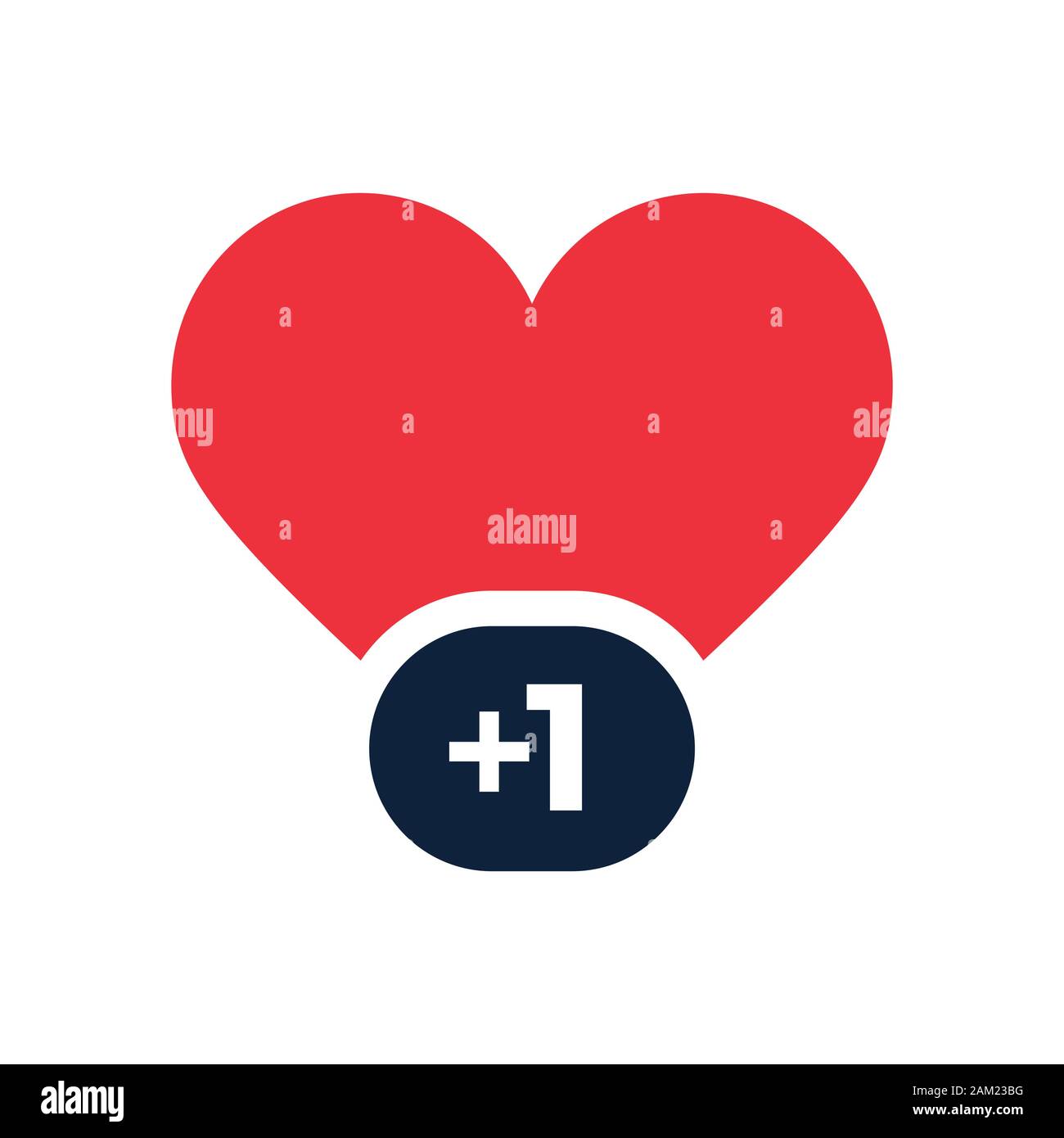 Valentine red heart Like counter, comment follower and notification ...