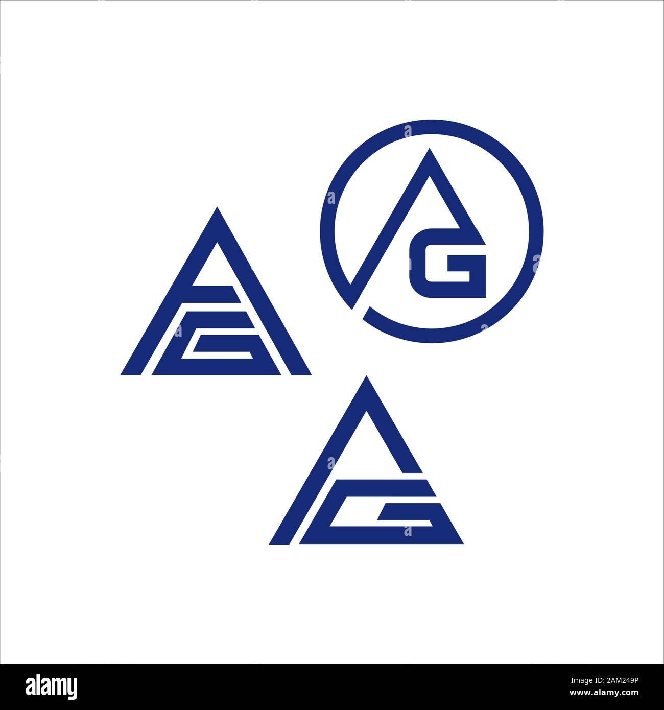 Creative Letter A Logo Design initial A G vector illustrations Stock ...