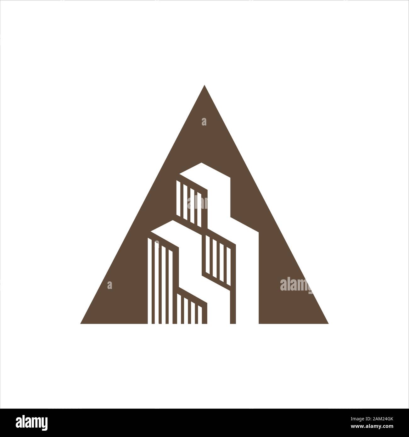 Triangle shape city Stock Vector Images - Alamy